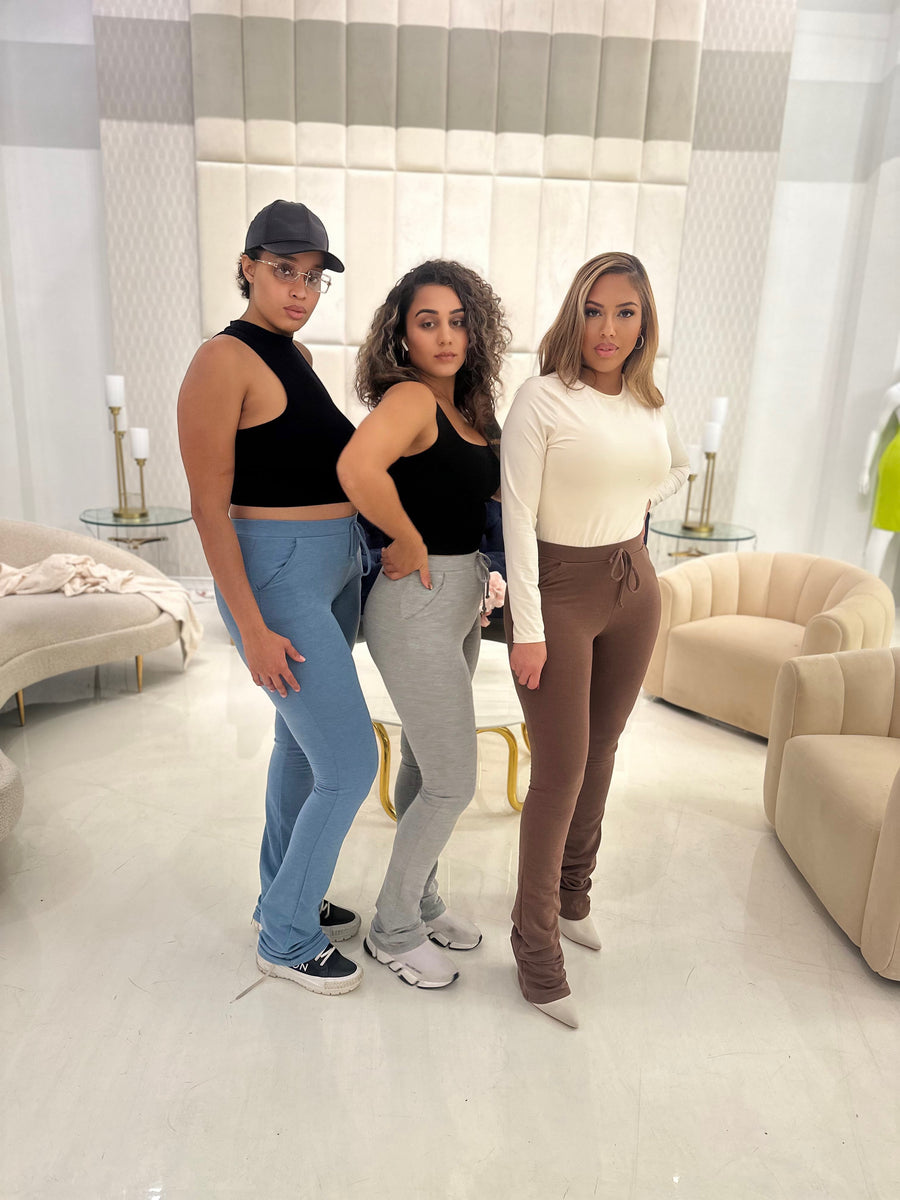 Stacked sweats in mocha – After5 Clothing